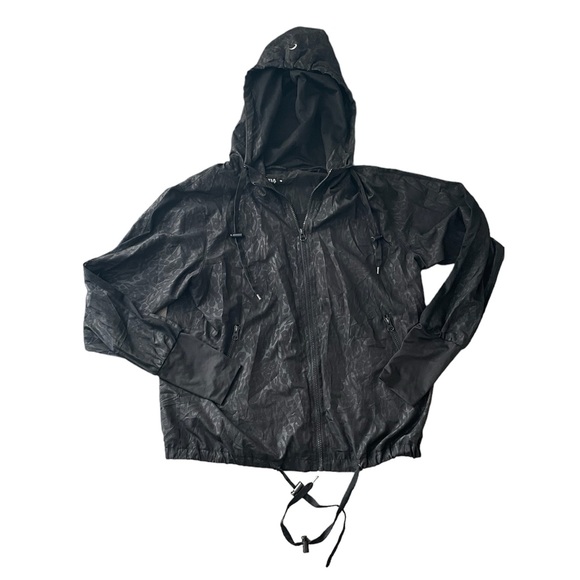 ZYIA | Jackets & Coats | Zyia Womans Black Cheetah Zip Up Wind Breaker ...